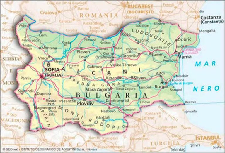ᐅ CARTINA BULGARIA ᐅ Scarica cartina di Bulgaria