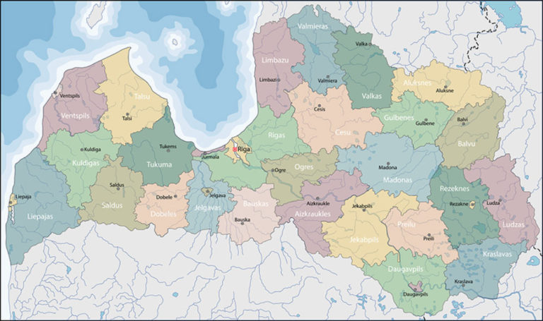 Cartina di Lettonia Scarica cartina di LETTONIA in HD ⭐ Dati da Europa ⭐