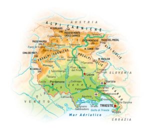 ᐅ Cartina FRIULI-VENEZIA GIULIA - Scarica cartina Friuli-Venezia Giulia