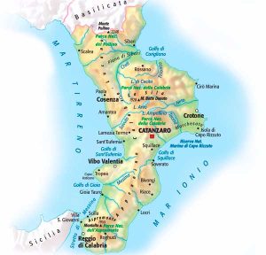 ᐅ Cartina CALABRIA - Scarica cartina Calabria