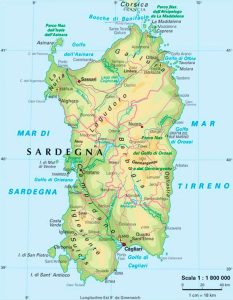 ᐅ Cartina SARDEGNA - Scarica cartina Sardegna
